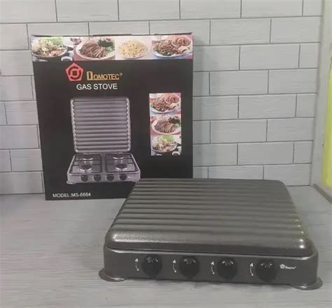 Газова плита Domotec Ms 6604 таганок на 4 конфорки плита для балонного газу для дачі дому