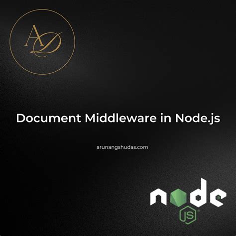 Document Middleware In Nodejs In Nodejs Development Working With By Arunangshu Das Medium