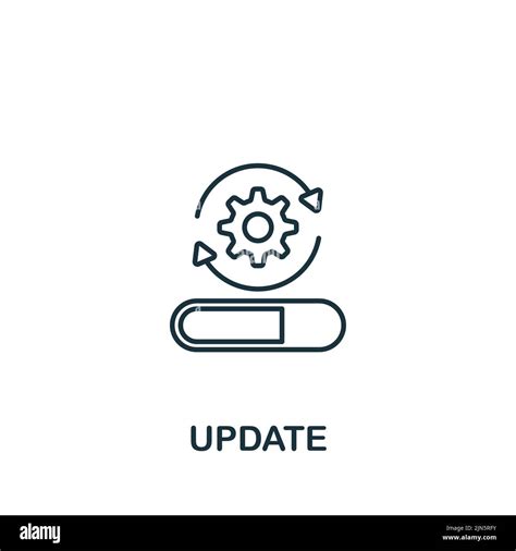 Update Icon Monochrome Simple Line Data Science Icon For Templates
