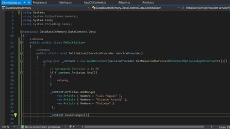 base de datos en memoria con asp core 3 0 mvc entity framework