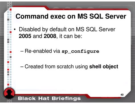 Advanced Sql Injection To Operating System Full Control Slides Pdf
