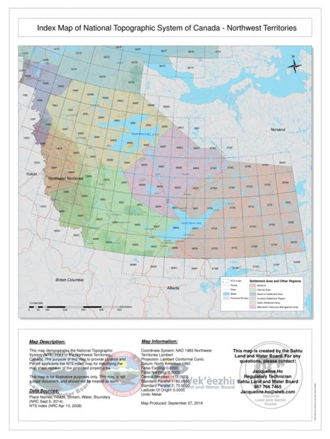 NTS Map Sheet Number Wek èezhii Land and Water Board