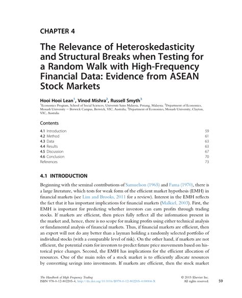 Pdf The Relevance Of Heteroskedasticity And Structural Breaks When Testing For A Random Walk