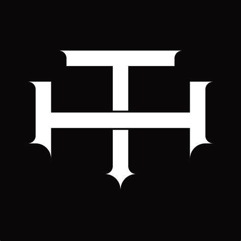 Ht Logo Monogram With Vintage Overlapping Linked Style Design Template