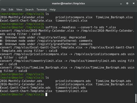 Libreoffice Command Line Convert Multiple Files Xlsx To Ods