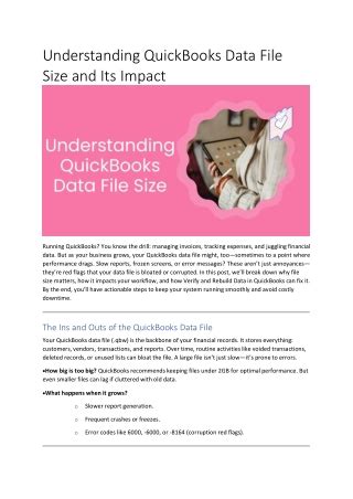 PPT Understanding QuickBooks Data File Size And Its Impact PowerPoint