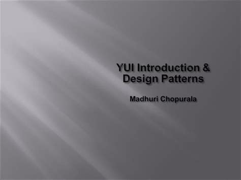 yui design patterns ppt