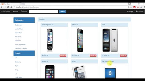 Shopping Cart Tutorial Bootstrap Jquery Ajax PHP MySqli Part YouTube