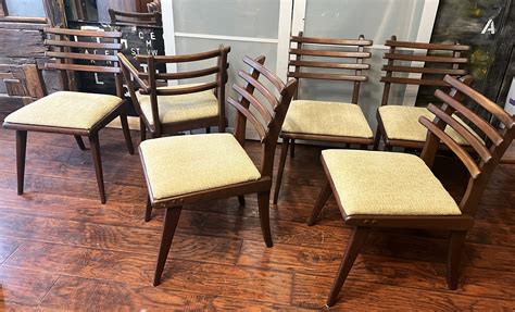 Mid Century Modern Russel Spanner Walnut Chairs 1 Armchair 5 Side Cha Mid Century Modern Toronto