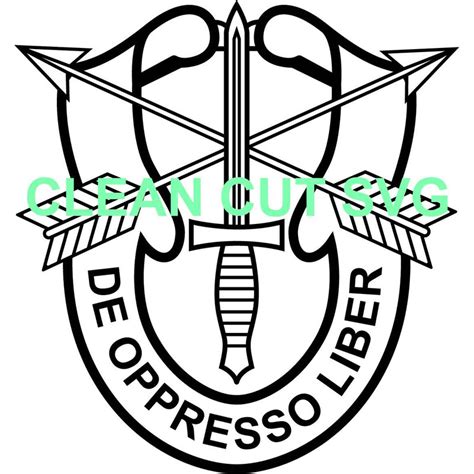 Us Army Special Forces Unit Crest Vector File Black White Ve Inspire Uplift