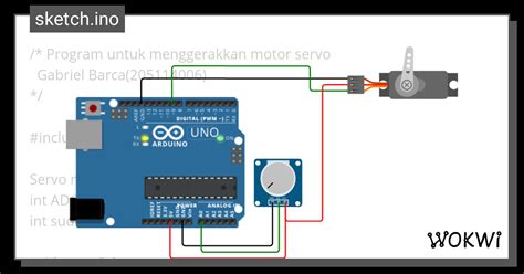 Penggerak Servo Wokwi ESP32 STM32 Arduino Simulator