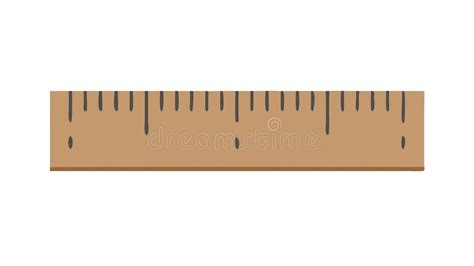 Wood Ruler Measurement Icon Stationery Tool School Vector Vector Design Generative Ai Stock
