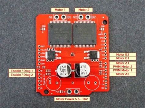 Dual Monster Moto Shield VNH2SP30 Motor Driver 2x14A Peak 30A At 590 Piece Grant Road