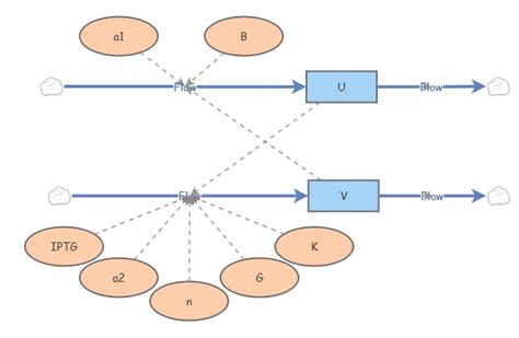 Assignment 1 First Synthetic Genetic Toggle Switch Insight Maker