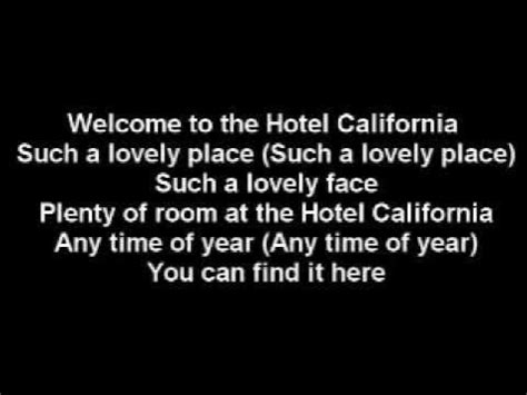 The Eagles Hotel California Lyrics