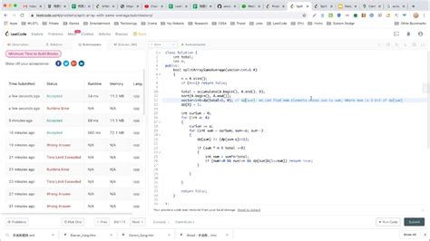 【每日一题】805 Split Array With Same Average 2292020 Youtube