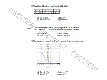 Exponential Functions And Sequences Test By Math Masters TpT