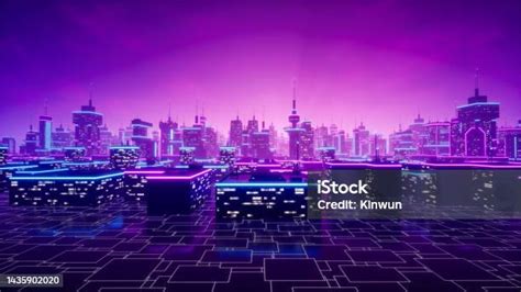 메타버스 도시 또는 사이버펑크 개념 3d 렌더링 가상현실에 대한 스톡 사진 및 기타 이미지 가상현실 도시 도시 전사 Istock