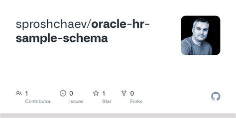 Github Sproshchaevoracle Hr Sample Schema
