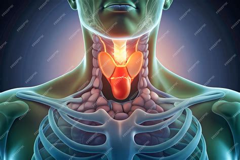 Premium Photo Swollen Thyroid Gland In Neck Causes Symptoms And