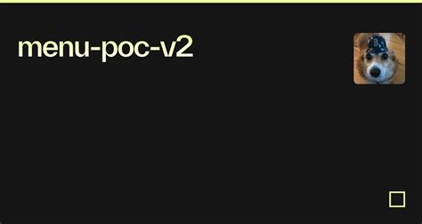 Menu Poc V2 Codesandbox