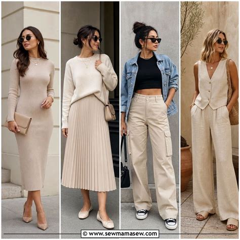 30 Beige And White Outfit Ideas For Effortless Style Sew Mama Sew