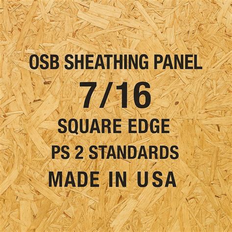 Osb Sheathing Panel 7 16 Thick Ps 2 Standards Made In Usa
