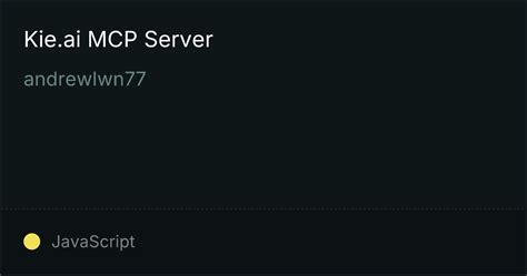 Schema Kieai Mcp Server Glama