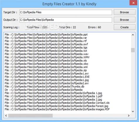 Empty Files Creator Download Softpedia