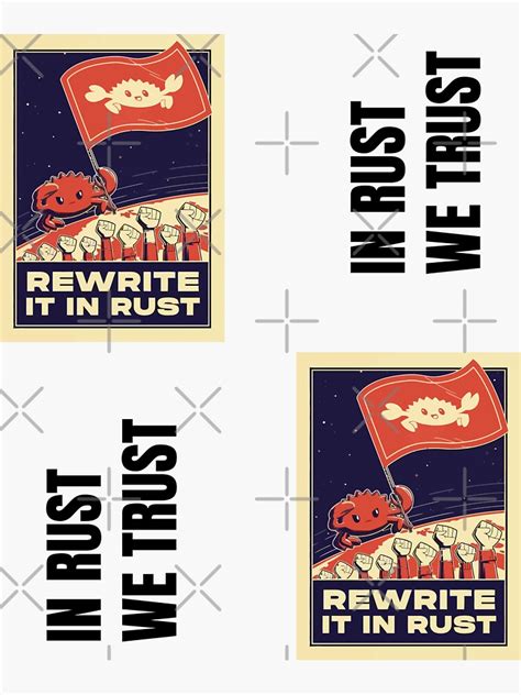 Rewrite It In Rust Rust Programming Sticker For Sale By