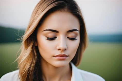 Premium Ai Image Closed Eyes
