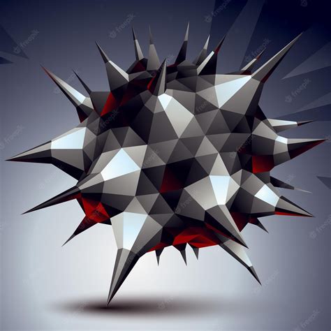 Premium Vector Abstract Asymmetric Vector Monochrome Object