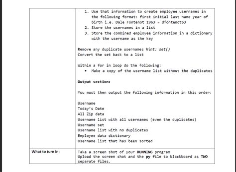[solved] project 2 username generator using lists tupl