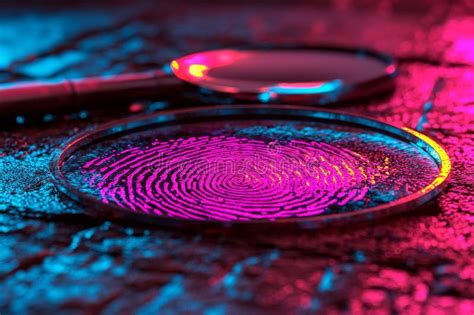 The Identification System Interface Reads A Human Fingerprint Stock Image Image Of Security