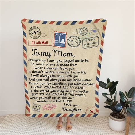 To My Mom Blanket From Daughter I Love You With All My Heart