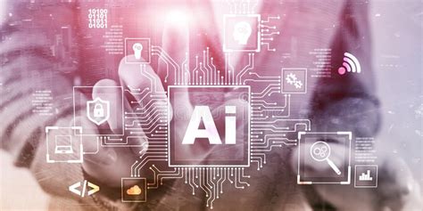 Artificial Intelligence Processor Concept Ai Big Data Array Stock