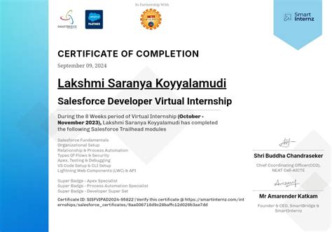 Lakshmi Saranya Koyyalamudi On Linkedin Salesforce Trailhead