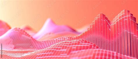 3d Clay Of A Correlation Chart For Market Factors Isolated On A Peach