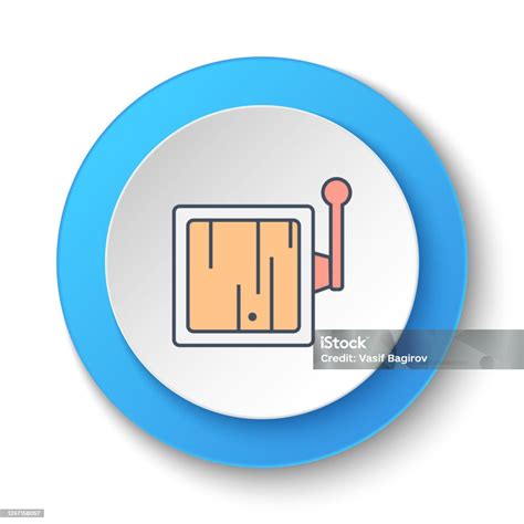 웹 아이콘의 둥근 버튼입니다 게임 콘솔 복고풍 아케이드 버튼 배너 라운드 응용 프로그램 일러스트를 위한 배지 인터페이스 Brand Name Video Game에 대한 스톡