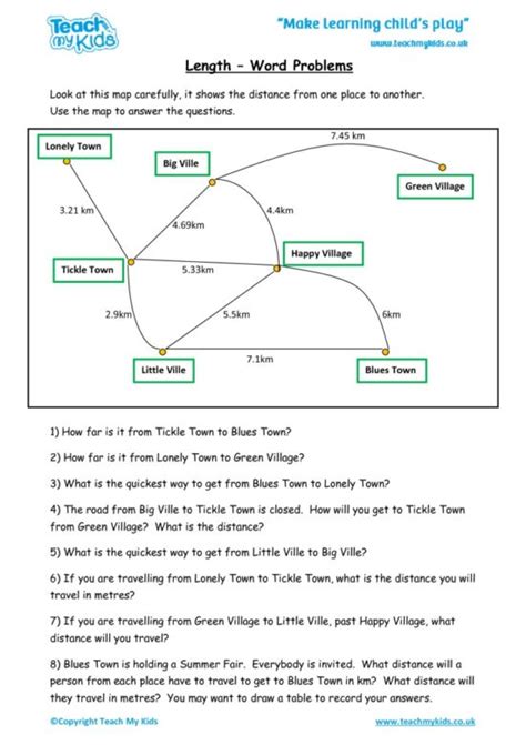 Length Word Problems Tmk Education