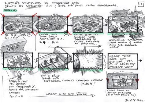 Early Thumbnail Storyboards Concept Sketches And Vfx Guide Drawings