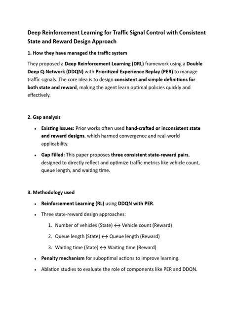 Deep Reinforcement Learning For Traffic Signal Control With Consistent State And Reward Design