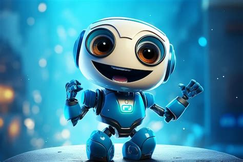 Premium Ai Image Cute And Smiling Robot Realistic Style