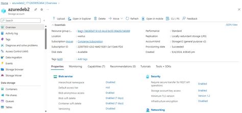 Unable To Upload Image In The Container Under A Storage Account