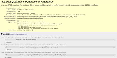 Jdbc Javasqlsqlexceptionpyraisable On The Second Attempt Connecting