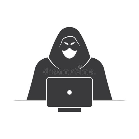 Anonymous Hacker Character Illustration Vector Design Stock Vector