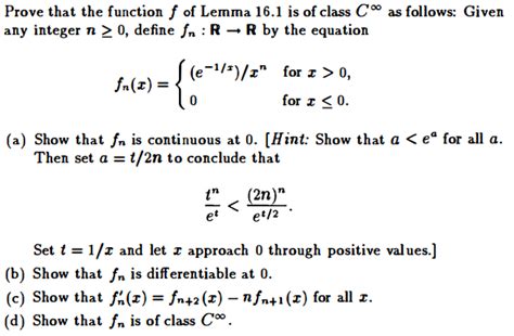 Calculus Show That Fn Is Continuous At 0 Mathematics Stack