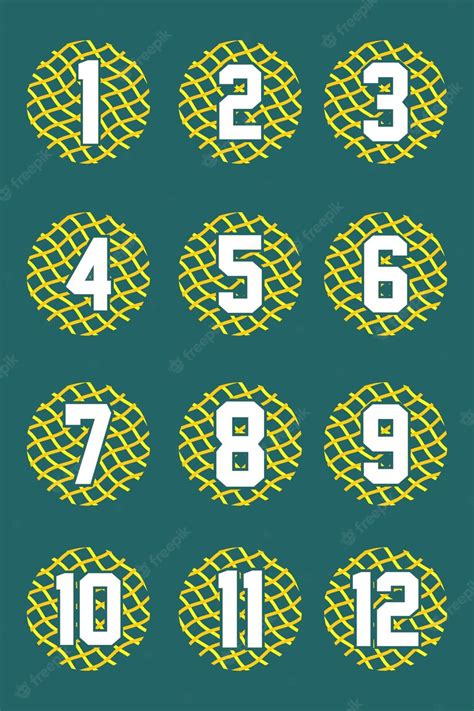 Premium Vector Number Typography Design For Counting Days