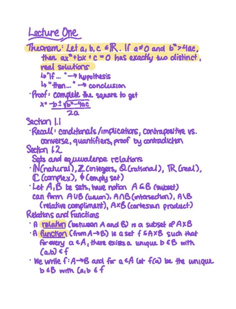 abstract algebra lecture 1 learnt theorem let a b c e ir if a o and b