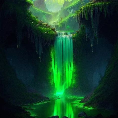 Ai Art Generator Toxic Waterfall
